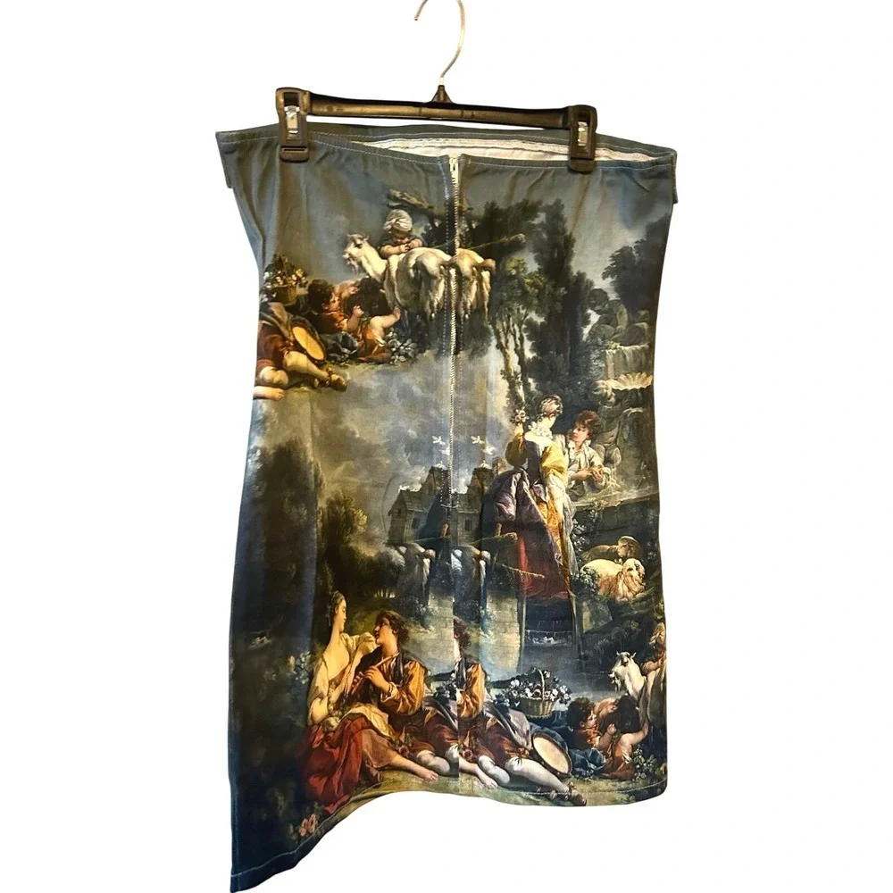 SHEIN | Dresses | Nwt Shein Art Print Mini Dress Strapless Bodycon ...